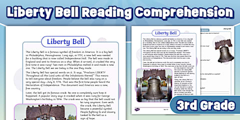 Third Grade The Liberty Bell Read and Write a Response Worksheet