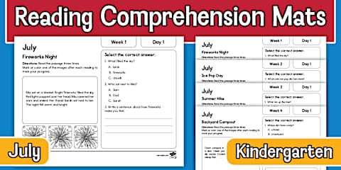 Kindergarten July Morning Work Pack