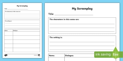 Play Script Template for 3rd-5th Grade