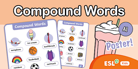 Early Childhood Compound Words Matching Game PowerPoint & Google Slides