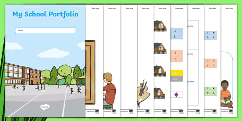 Editable Learning Portfolio Front Cover