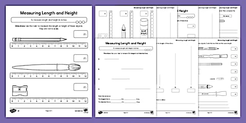 Kindergarten Measuring Length Worksheet