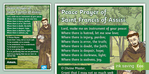 Saint Francis of Assisi Colouring Sheet
