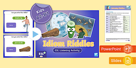 ESL Food Idiom Activity Sheet [Kids, B1]