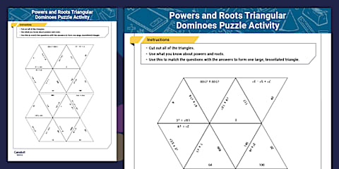 Powers and Roots Snakes and Ladders Game