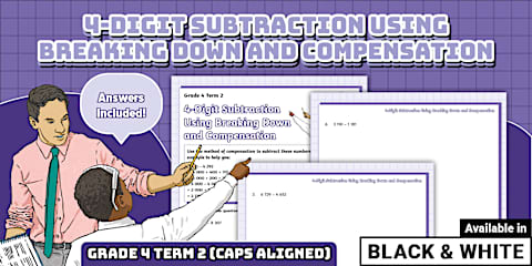 Addition and Subtraction of 4-Digit Numbers – Grade 4 Term 2 - Activity ...