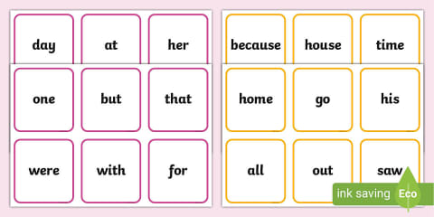 100 Sight Words Flashcards