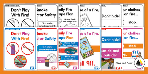 Stay Safe: Fire Drill Routine Poster
