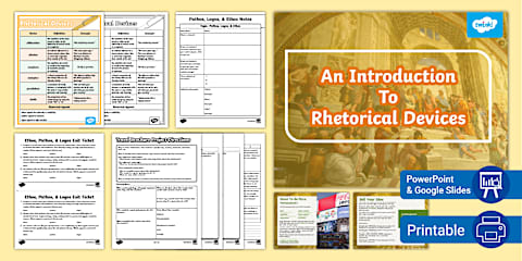 Secondary English Cheat Sheet: Rhetorical Devices