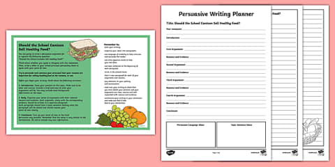 Reading Comprehension Persuasive Themed Text Activities