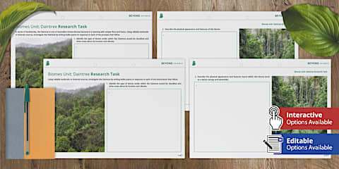 Biomes Unit Glossary Activity