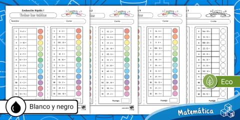 Pack: Controles Tablas de Multiplicar