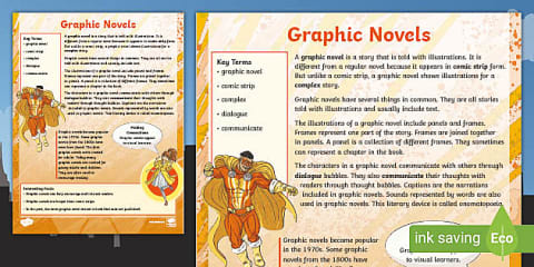 Graphic Novel Elements Quiz Worksheet