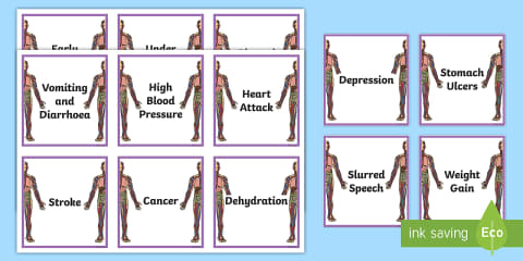 CfE Second Level Short-Term Effects of Alcohol Worksheet