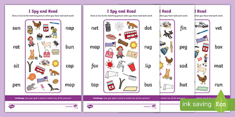 I Spy and Read: Phonics Activity Phase 2