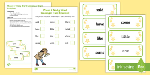 Phase 5 Tricky Word Scavenger Hunt