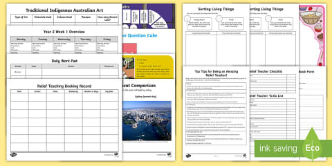 EYLF Relief Teacher Daily Planner