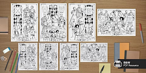 'Othello' Colouring Sheets