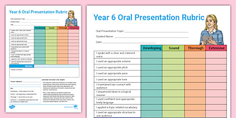 Speeches Assessment Rubric