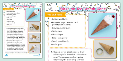 3D Origami Ice Cream | Summer Crafts