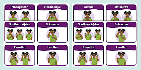 Australian States, Territories and Capital Cities Auslan Word Cards