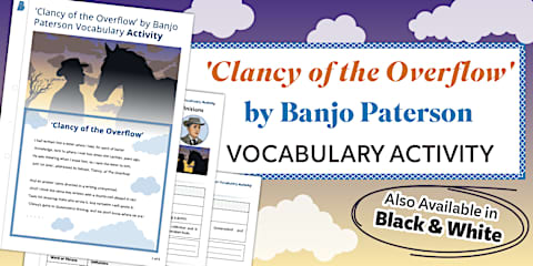 'Mulga Bill's Bicycle' by Banjo Paterson Vocabulary Activity