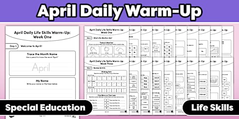 Summer Addition and Subtraction Adapted Math Worksheets for Special ...