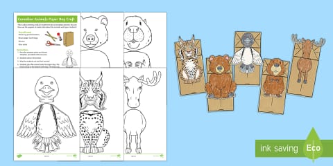 Canadian Animals Stick Puppets