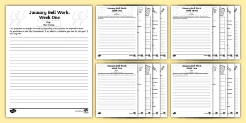 Seventh Grade ELA February Bell Work Bundle