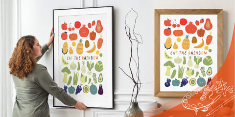 Balanced Eating Photo Display Poster