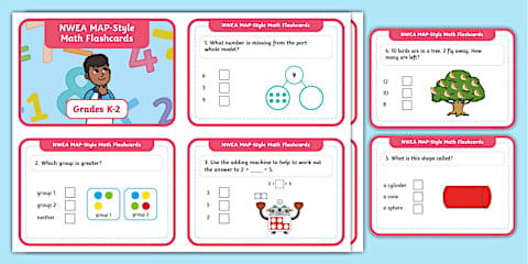 NWEA MAP-Style Math Flashcards Grades 2 - 5