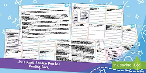 SATs Year 6 Reading: 3 Mark Question Packs