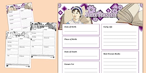 Literary Lives: Jane Austen Reading Comprehension