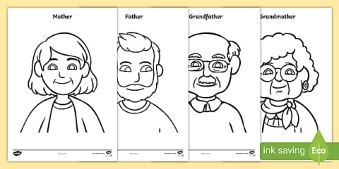 EYFS/KS1 Diverse Families Colouring Sheets