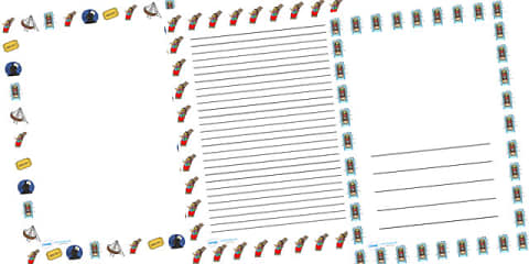 Hollywood Themed Page Borders - Actors, film, famous, glamour