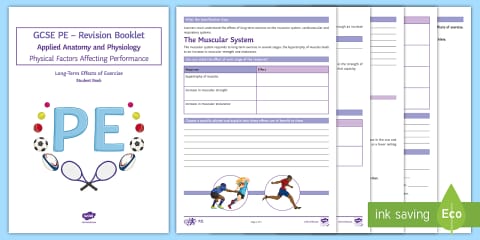GCSE PE: Short-Term Effects of Exercise Revision Booklet