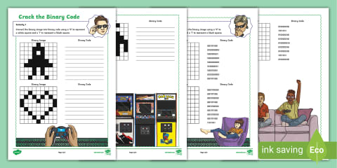 Binary Worksheet - Coding and Binary - Twinkl
