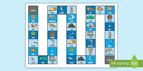 Two Syllable Final 'F' Sound Board Game