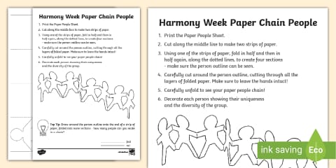 Paper People Chain Template