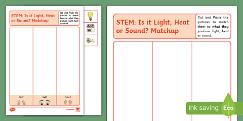 STEM: Is it Light, Heat or Sound? Quiz