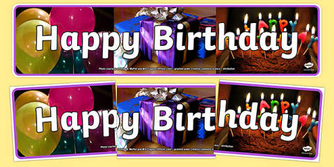 Happy Birthday Scroll Display Banner