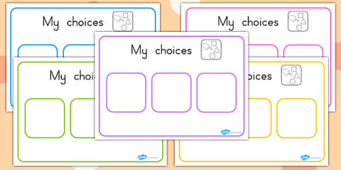 Blank Editable Choice Board Template