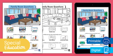 Life Skills: Labelling Household Objects Activity Sheet