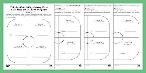Eighth Grade Graphing Lines in Slope-Intercept Form Stained Glass Worksheet