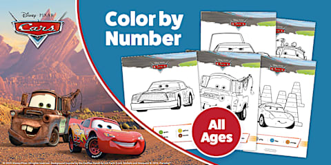 Cars: Letters, Numbers, and Shapes Tracing Worksheets
