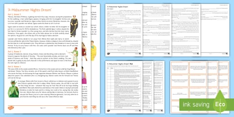 A Midsummer Night's Dream Activity Pack