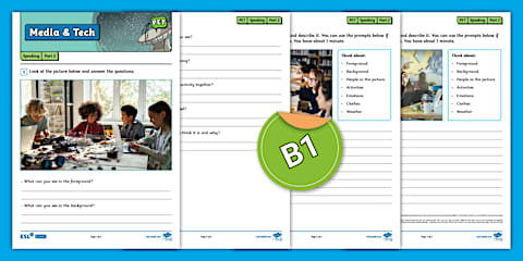 ESL B1 PET Speaking Part 2 - Free Time Activities [Teens, B1]