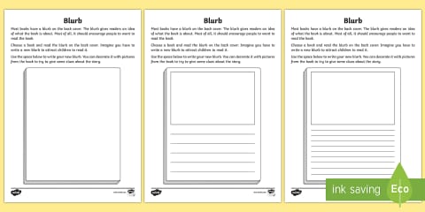 What is a Blurb? Display Poster