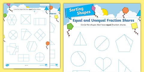 First Grade Equal Shares Task Cards
