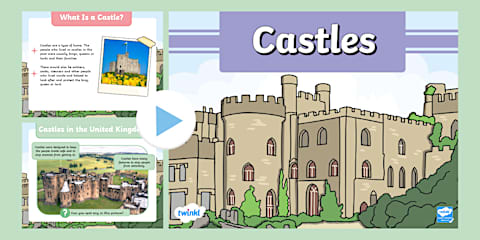 Labeled Diagram Of A Castle Display Poster